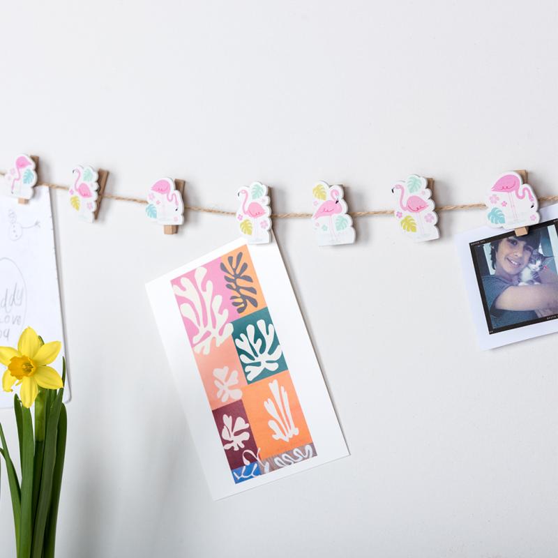 Flamingo Bay Wooden Pegs (string Of 10) | ﻿Rex London