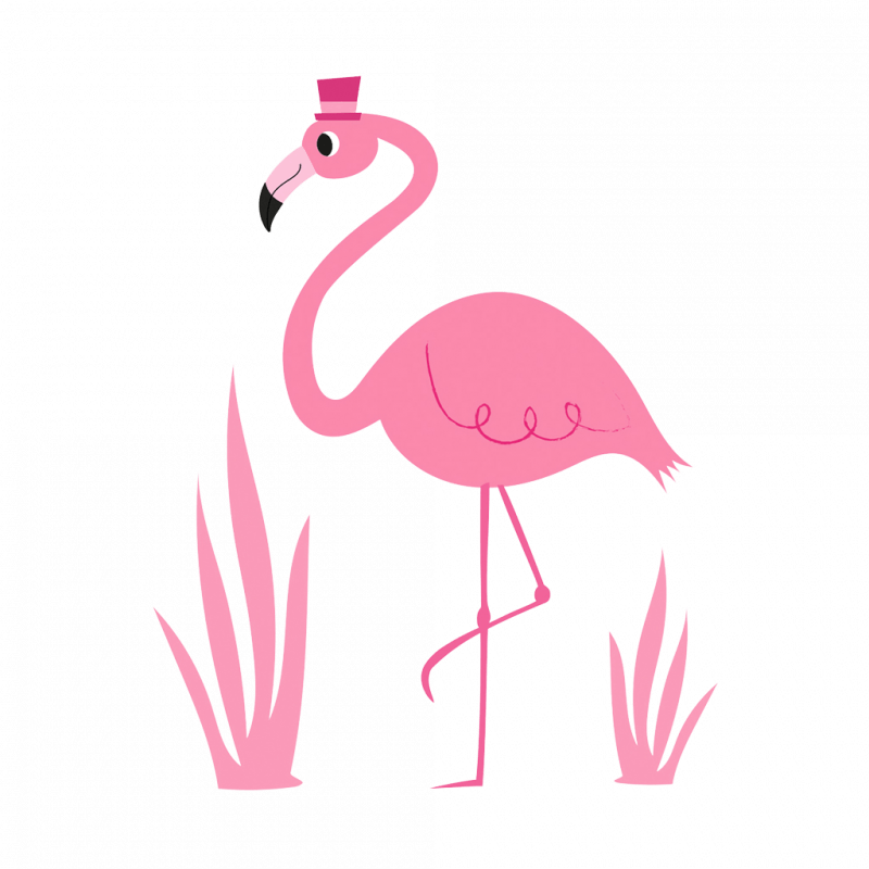 FLAMINGO BELL BOY CARD | ﻿Rex London