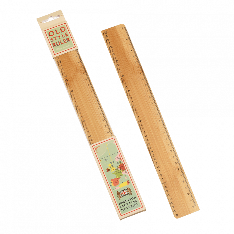 OLD STYLE WOODEN RULER 30CM | ﻿Rex London