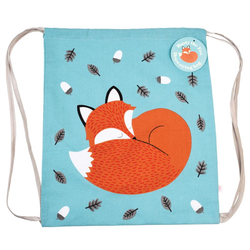 Rusty The Fox Drawstring Bag | ﻿Rex London
