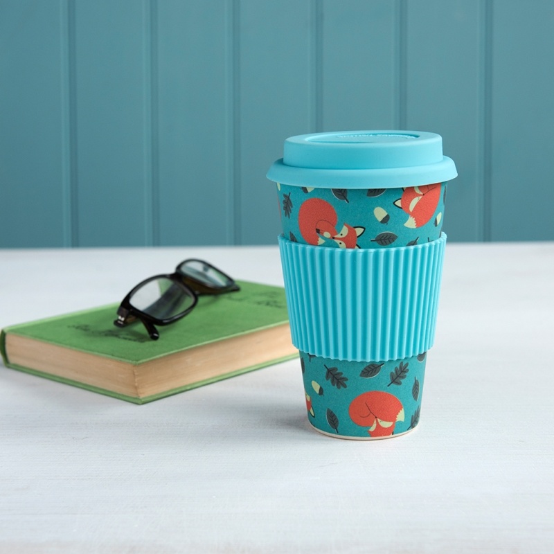Rusty The Fox Bamboo Travel Mug | ﻿Rex London