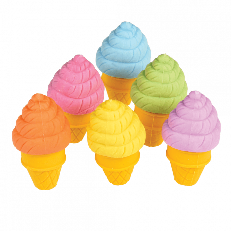 Scented Ice Cream Shaped Erasers (set Of 6) | ﻿Rex London
