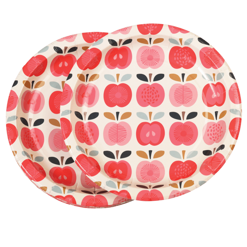 VINTAGE APPLE PAPER PLATES (SET OF 8) | ﻿Rex London