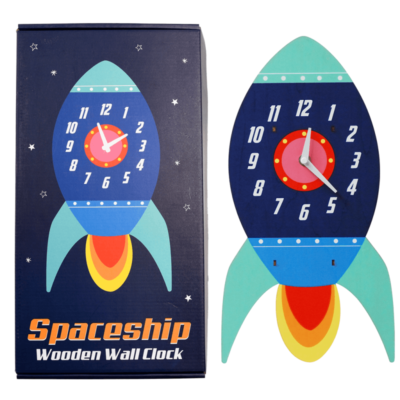 SPACESHIP WOODEN CLOCK | ﻿Rex London