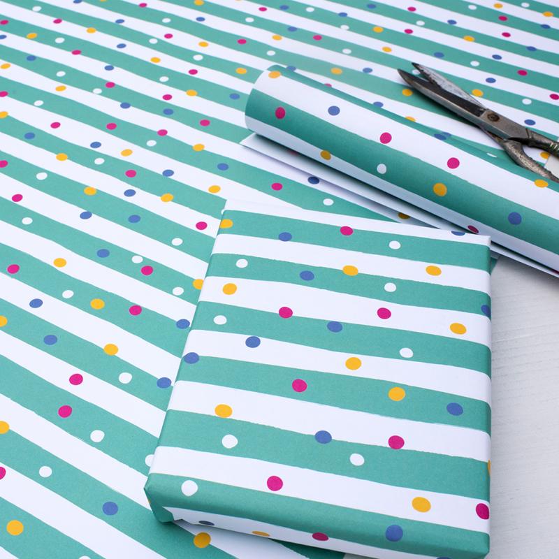 Spotty Celebration Wrapping Paper (5 Sheets) | ﻿Rex London