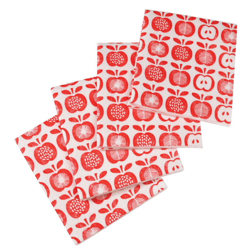 VINTAGE APPLE KITCHEN CLOTHS (SET OF 4) | ﻿Rex London