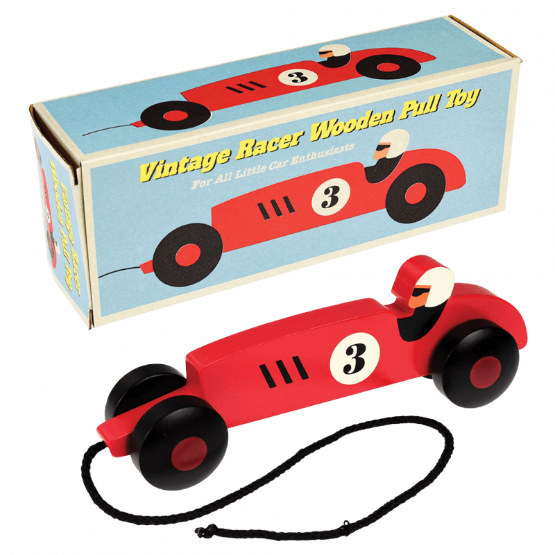 Wooden pull toy - Vintage Racer | ﻿Rex London