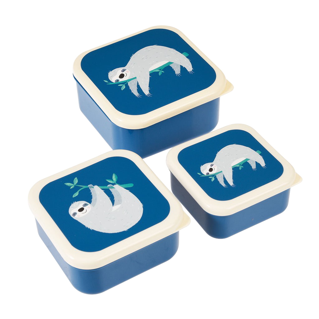 Snack boxes (set of 3) - Sydney the Sloth | ﻿Rex London