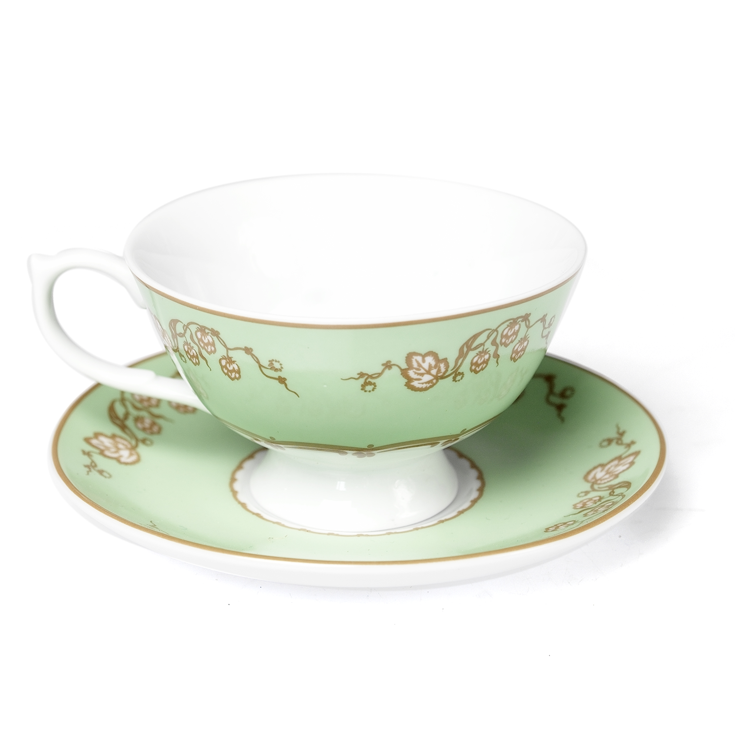 Green Regency Teacup And Saucer | Rex London