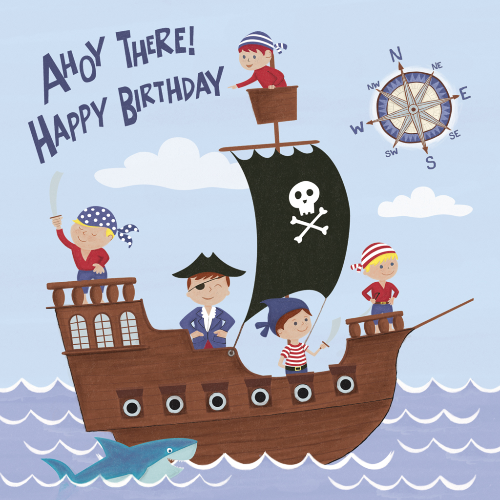 Pirate Fun Birthday Card | Rex London