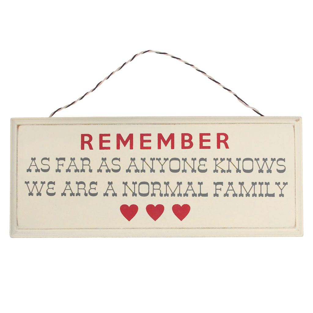 Rustic Wooden Normal Family Sign | Rex London