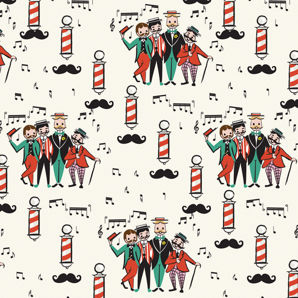 5 Sheets Of Barber Shop Wrapping Paper | Rex London