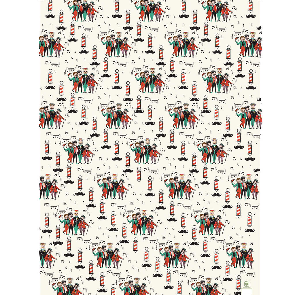 5 Sheets Of Barber Shop Wrapping Paper | Rex London