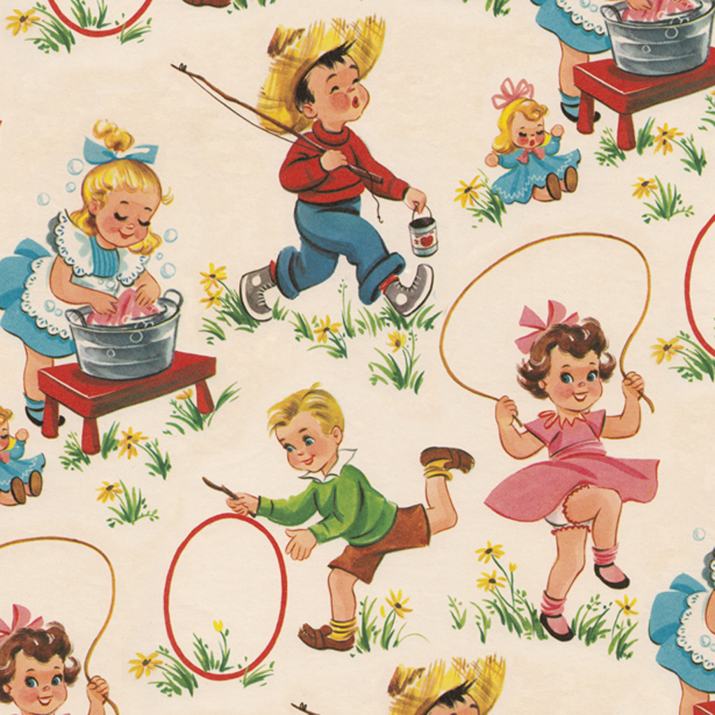 Vintage Kids Wrapping Paper (5 Sheets) | Rex London