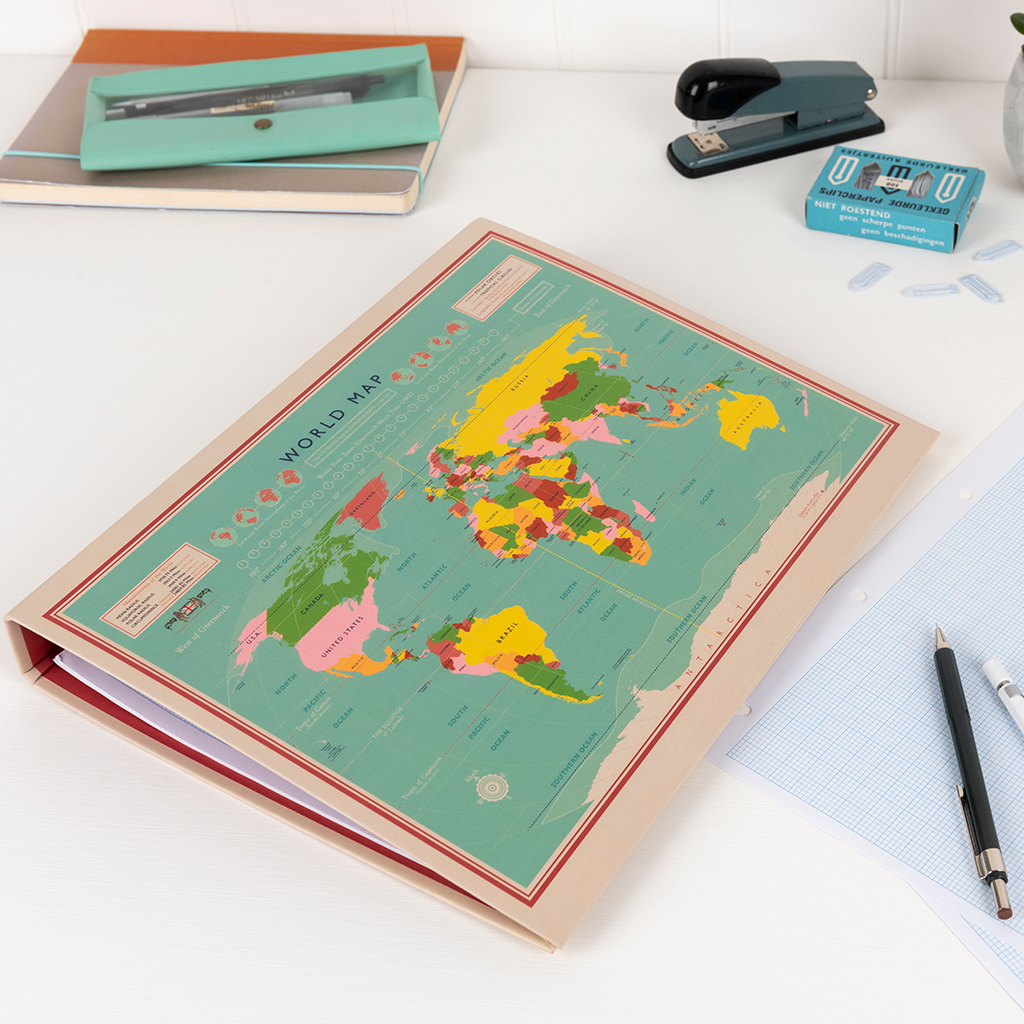 World Map Ring Binder | Rex London