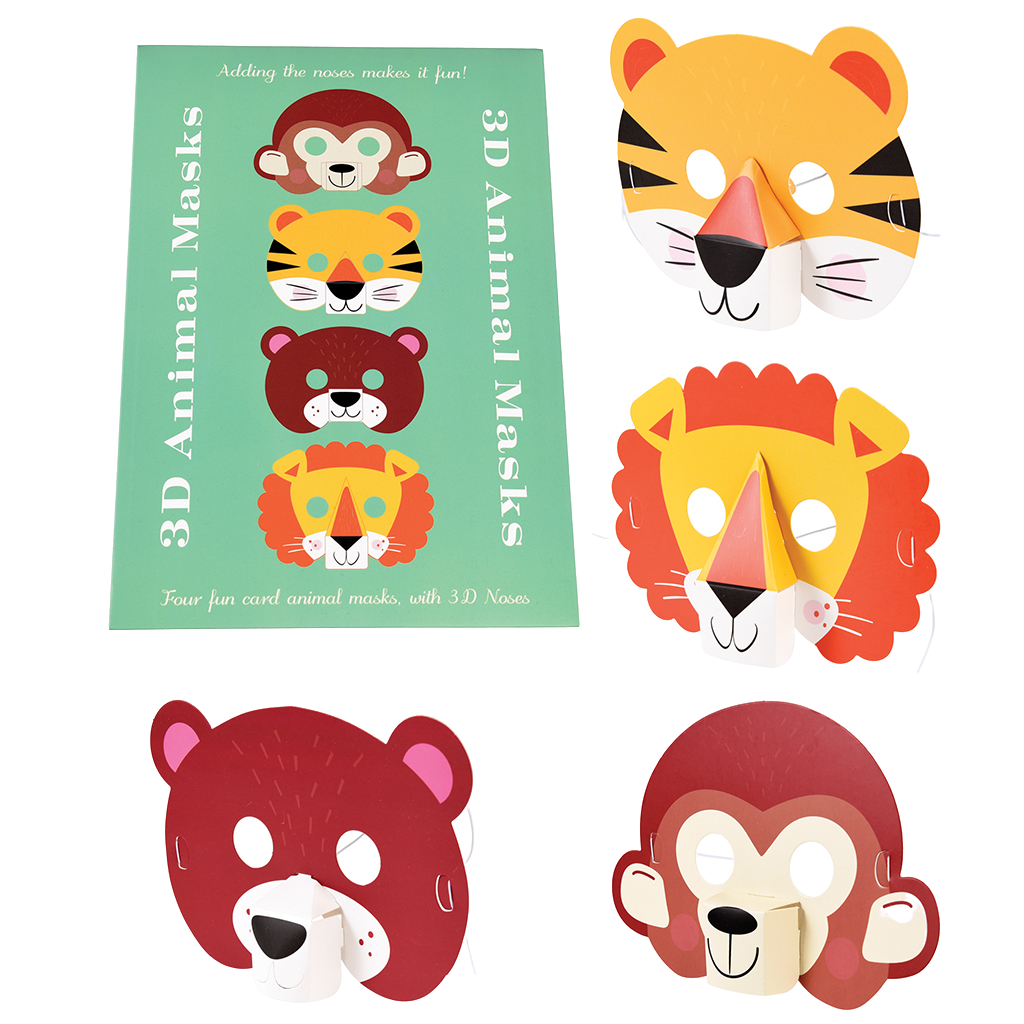 3d Animal Masks (set Of 4) | Rex London