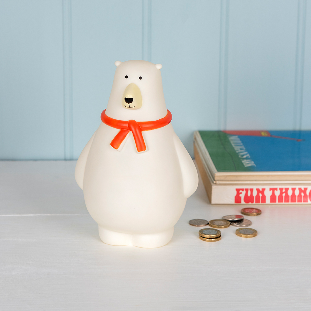 Bob The Polar Bear Money Box | Rex London