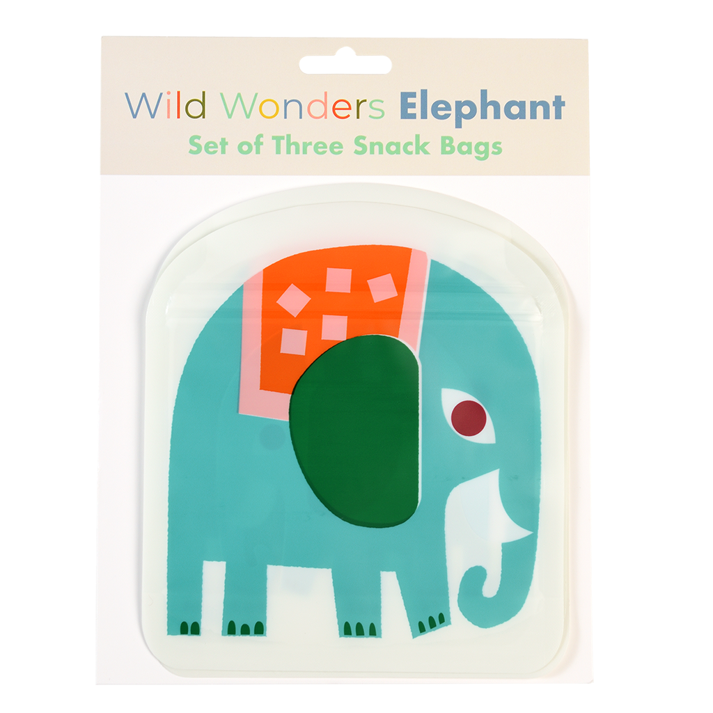 Elephant Snack Bags (set Of 3) | Rex London