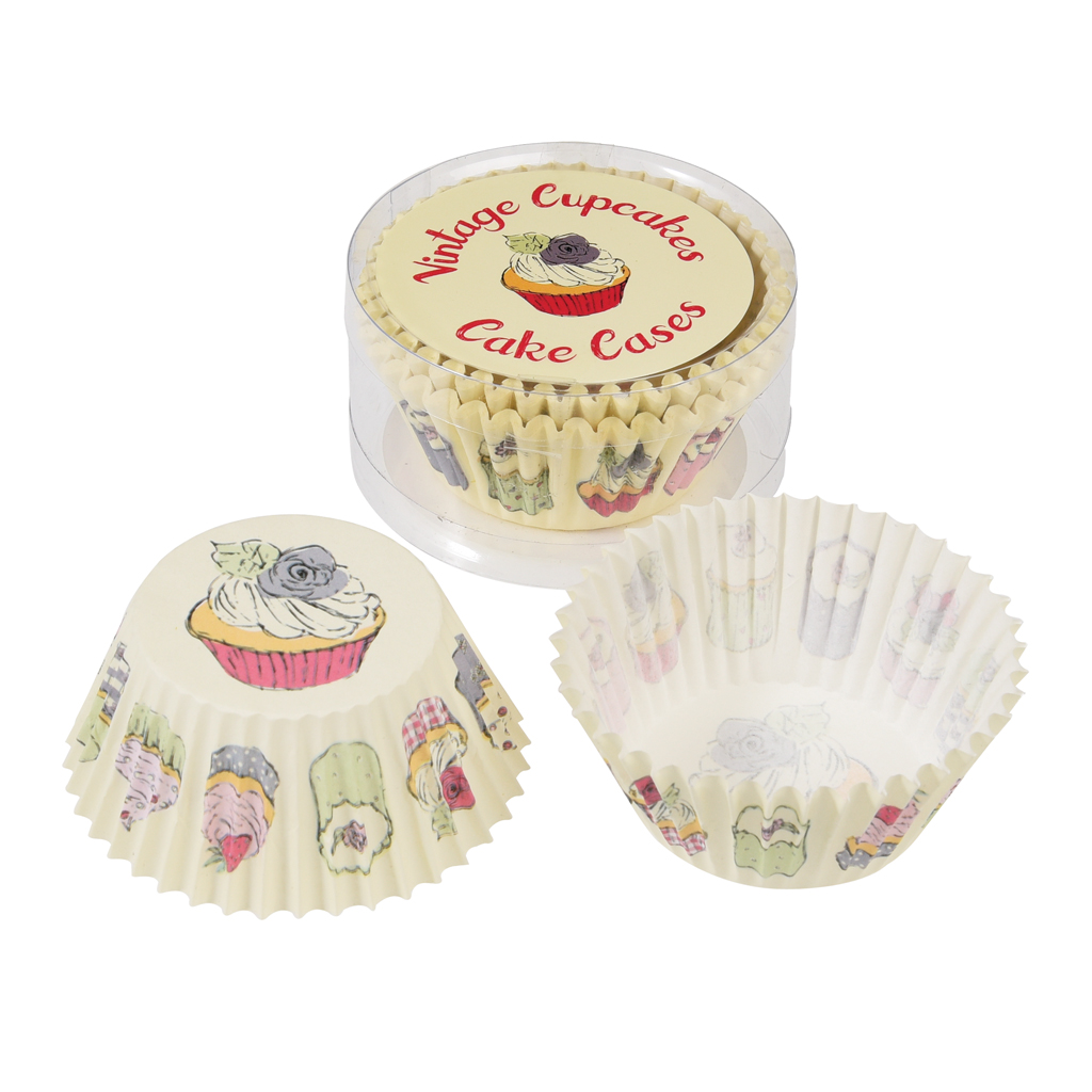 50 Vintage Cupcake Cake Cases | Rex London