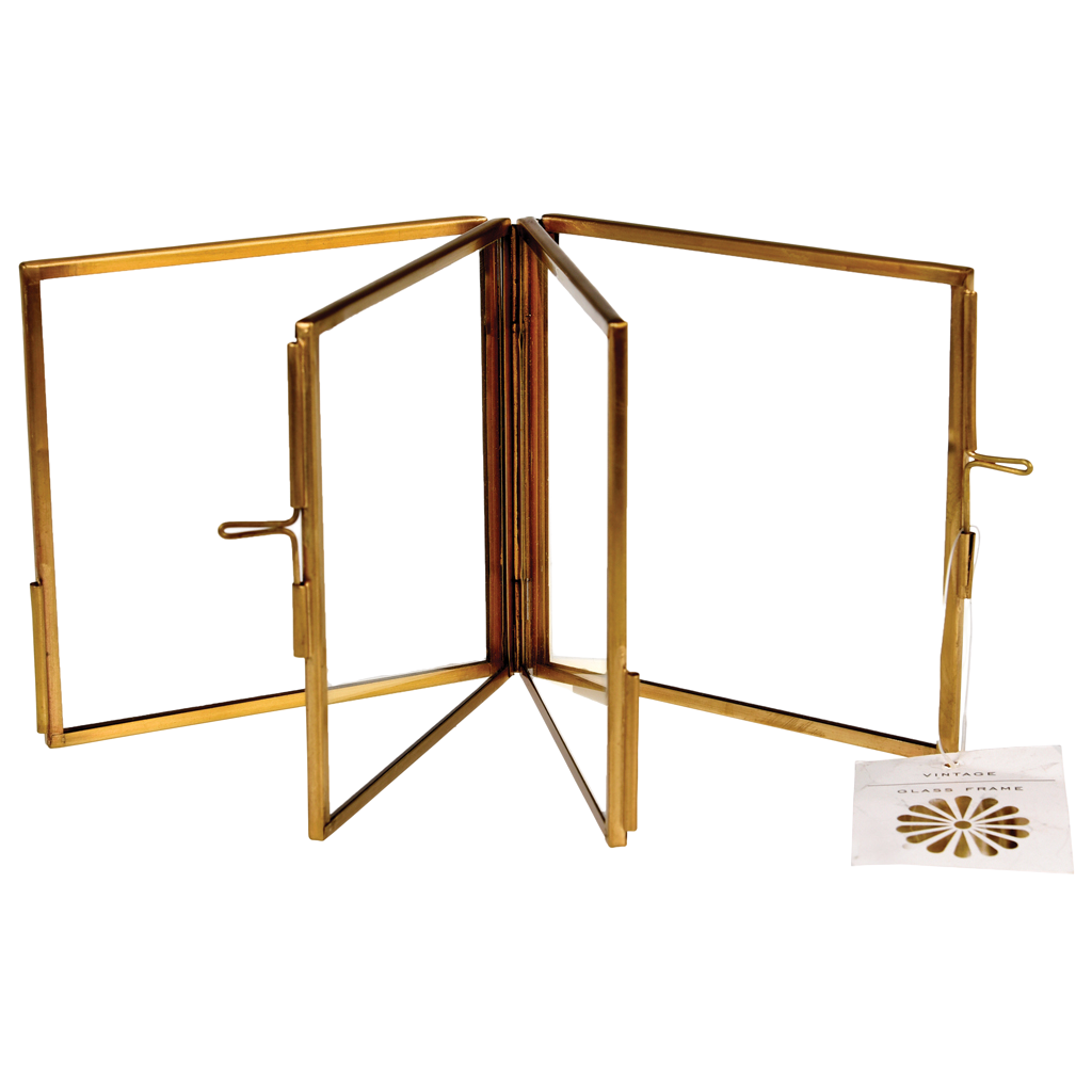 Brass 4 Sided Square Photo Frame | Rex London
