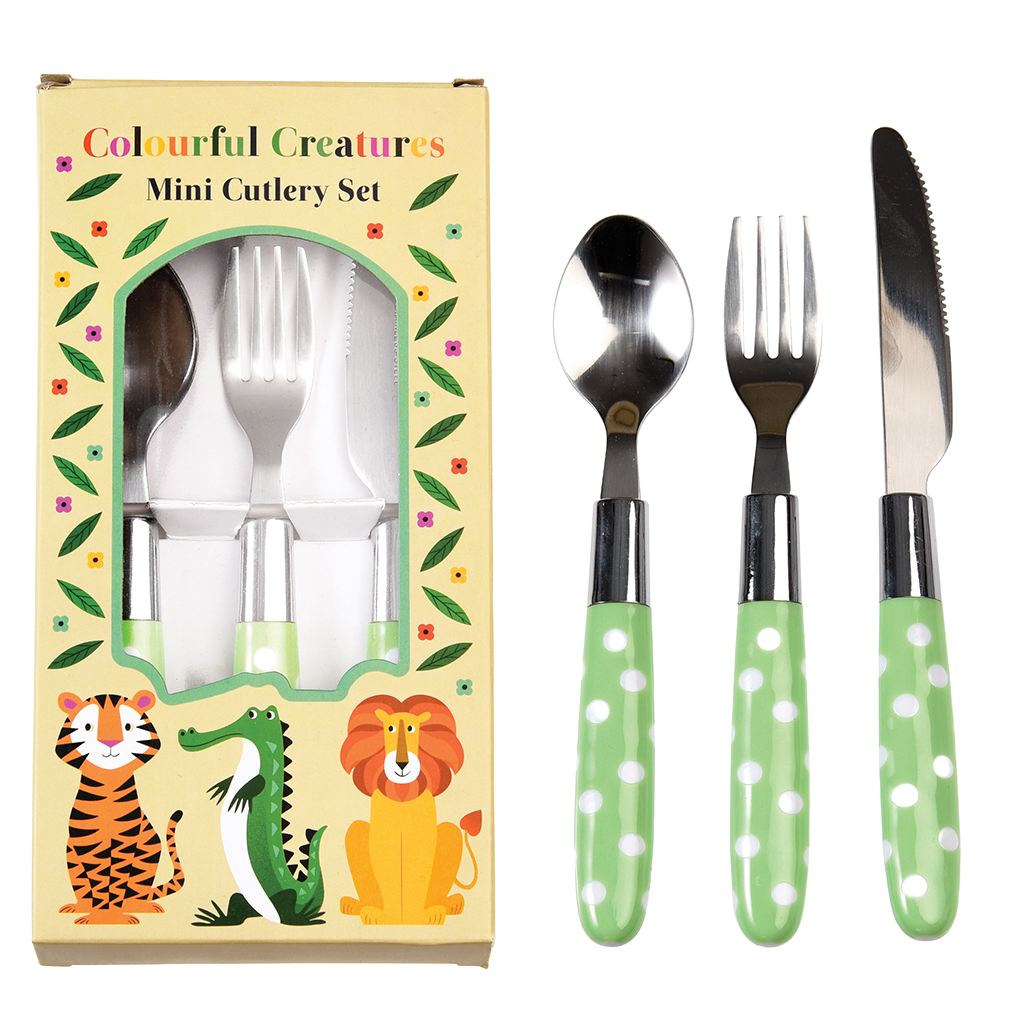 Colourful Creatures Children's Cutlery Set | Rex London