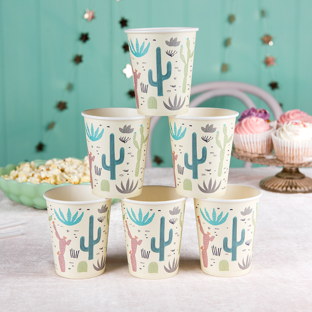 Desert In Bloom Paper Cups (set Of 8) | Rex London