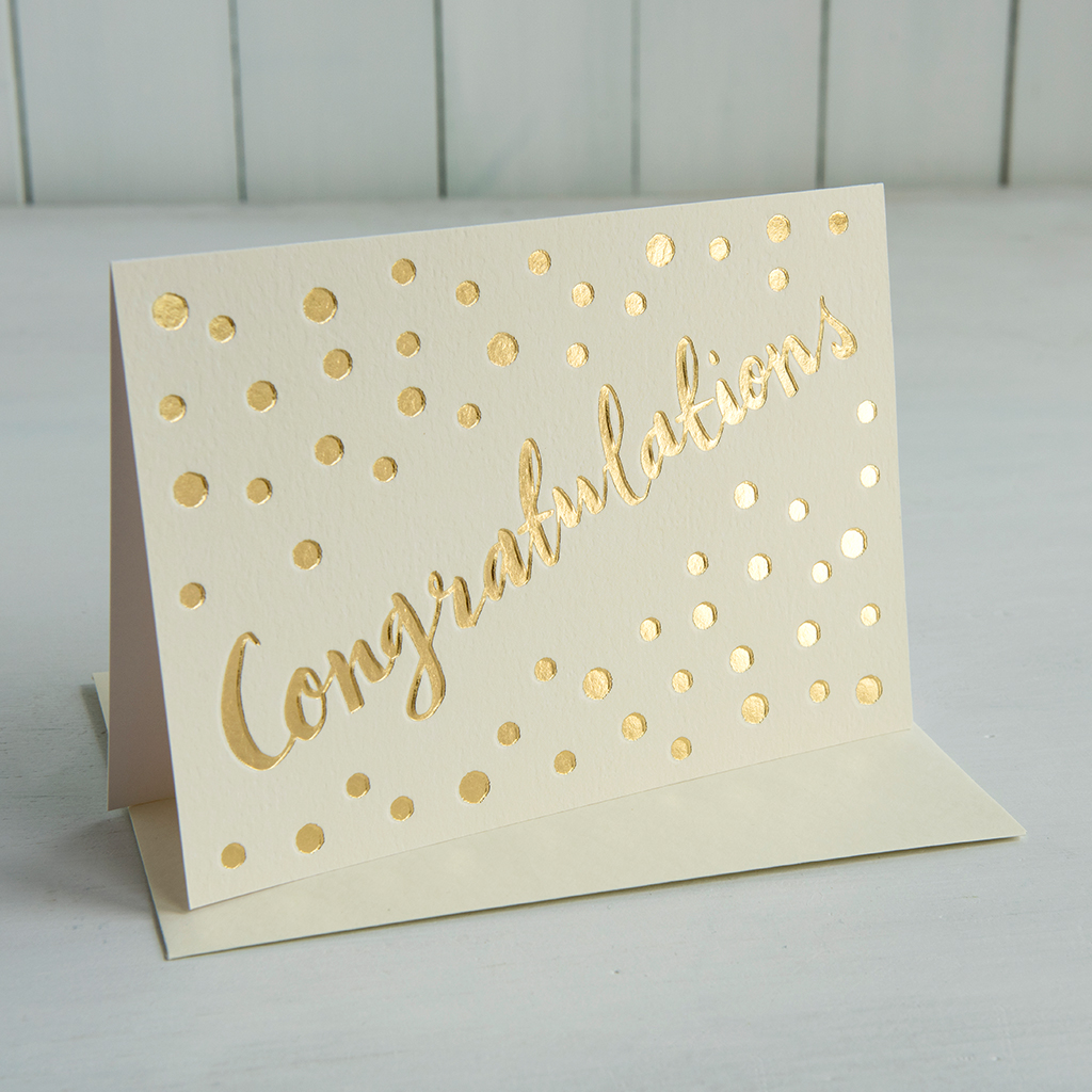 Gold Congratulations Card | Rex London