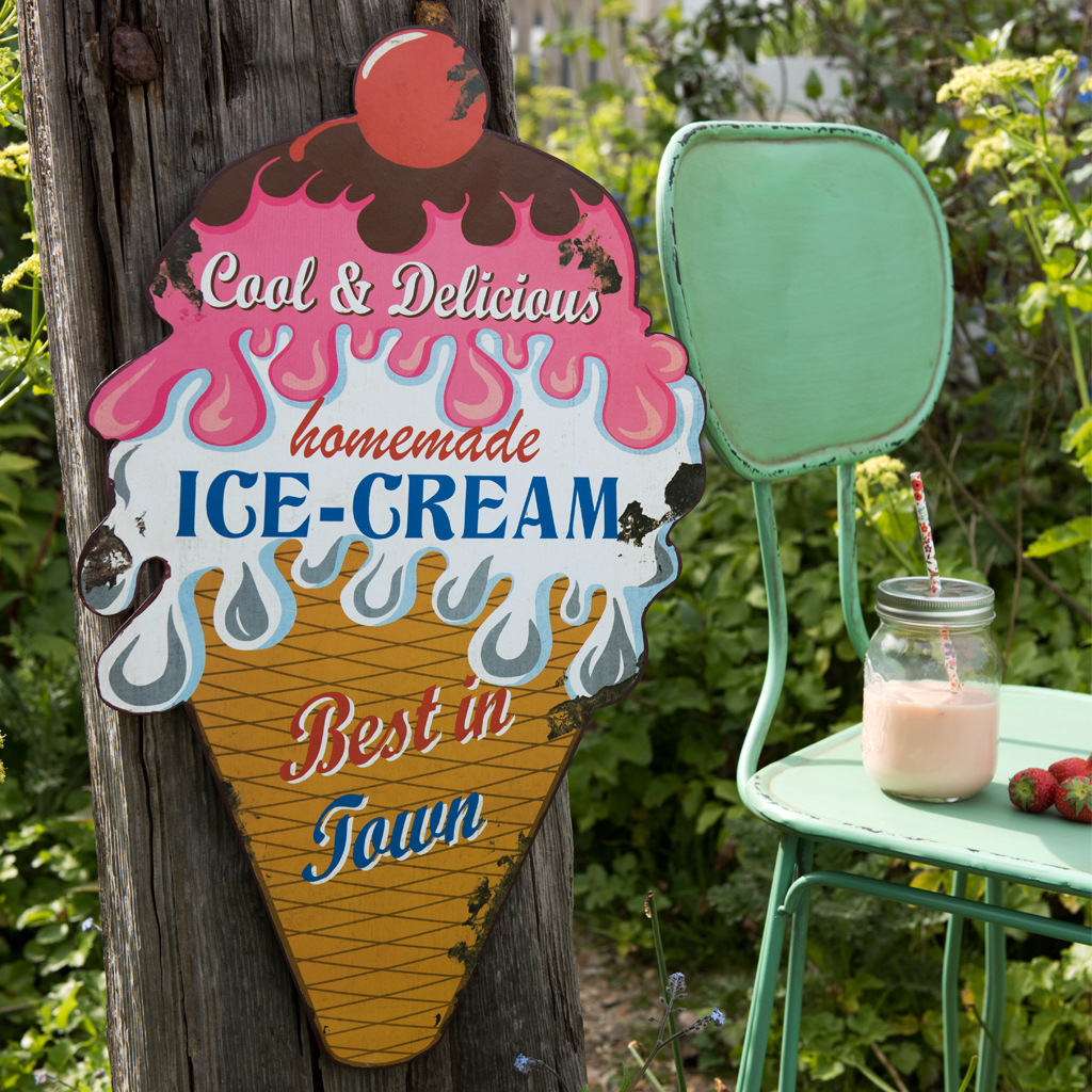 Homemade Ice Cream Metal Sign | Rex London