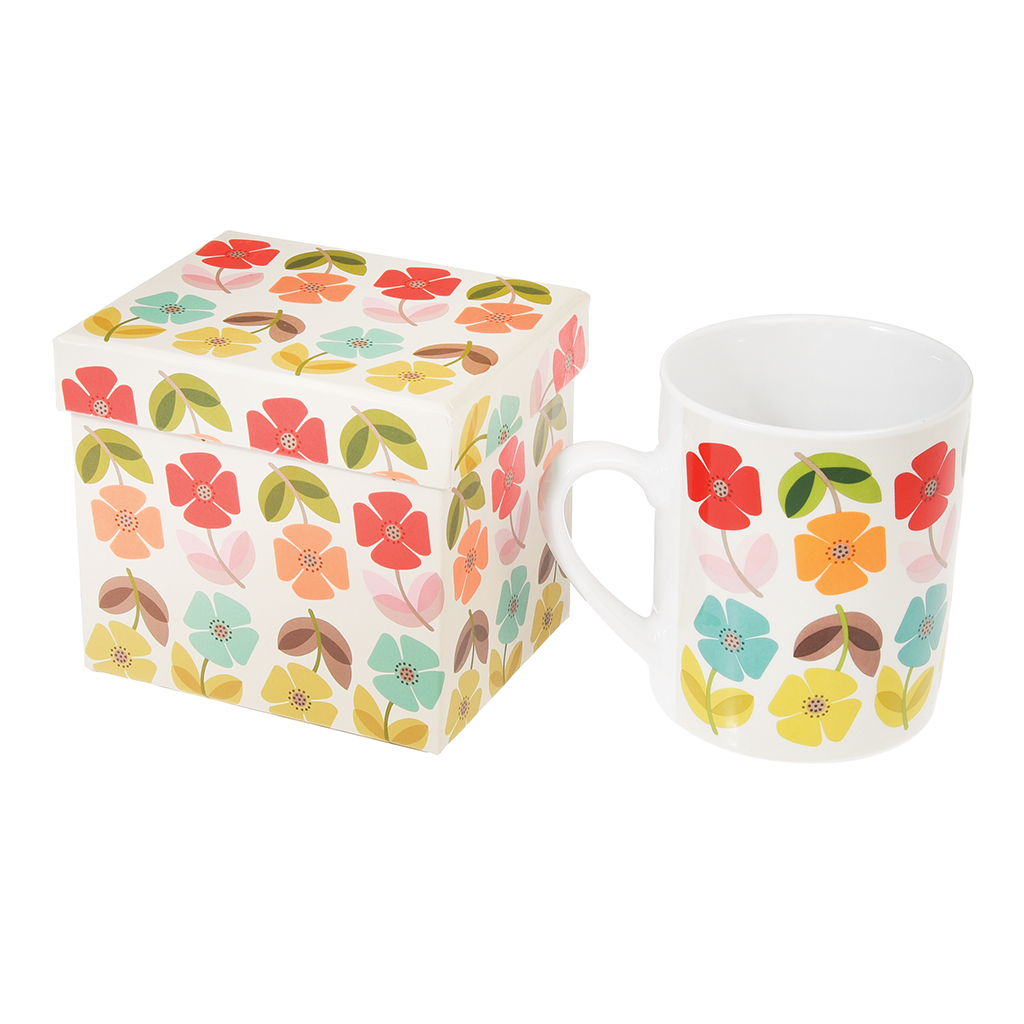 Mid Century Poppy Mug In A Gift Box | Rex London