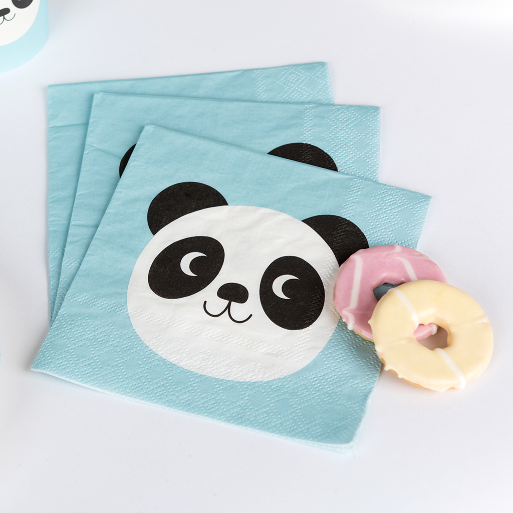 Miko The Panda Napkins (pack Of 20) | Rex London (dotcomgiftshop)