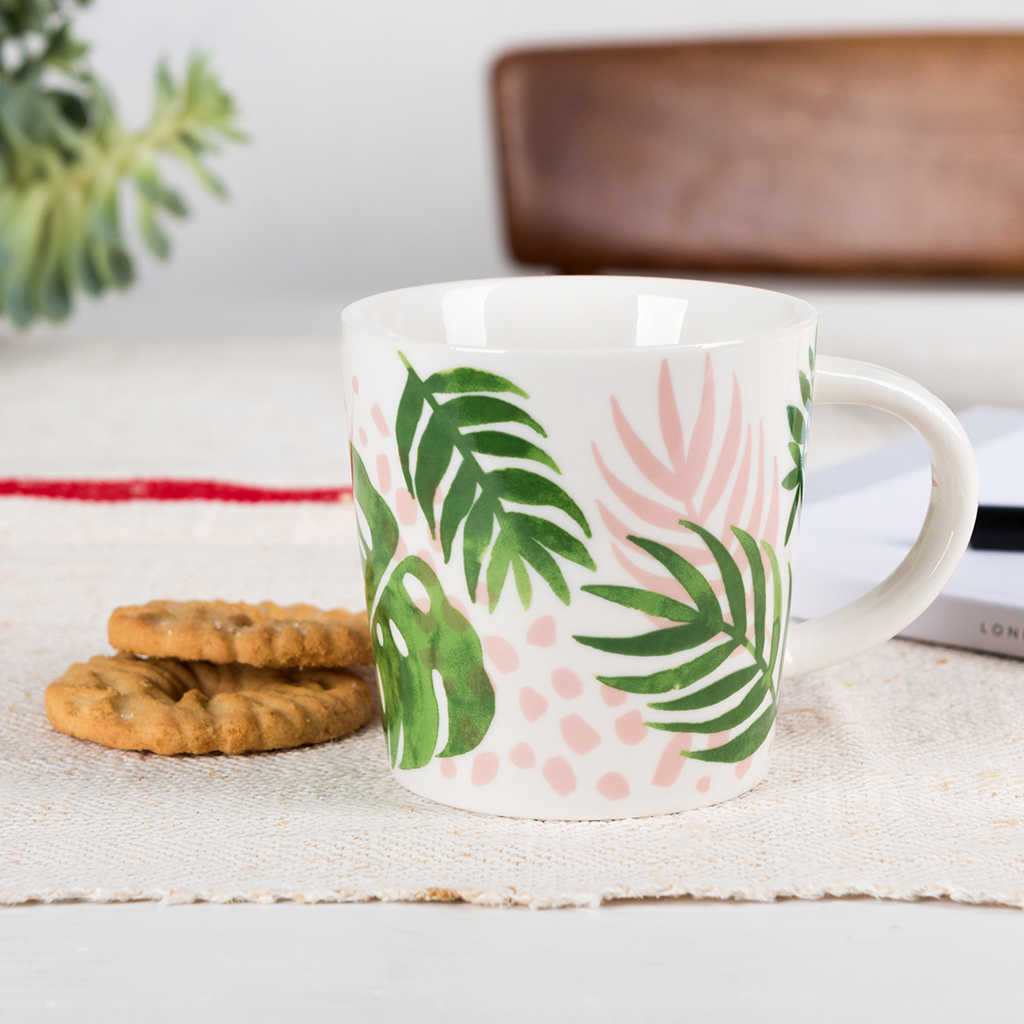 Tropical Palm Porcelain Mug | Rex London