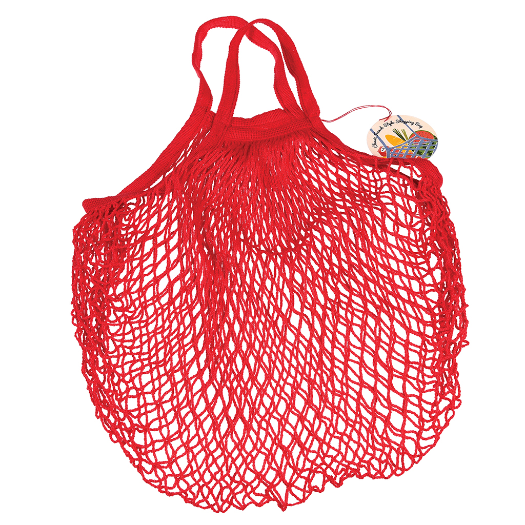 Red French Style String Shopping Bag | Rex London