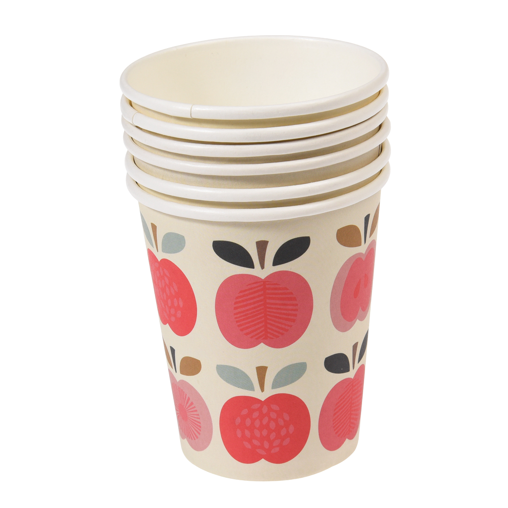 Vintage Apple Paper Cups (set Of 8) | Rex London