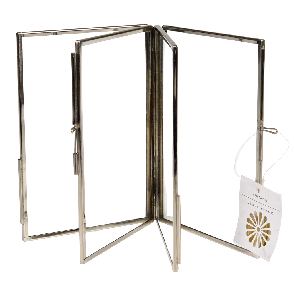 Brass 4 Sided Photo Frame In Silver | Rex London