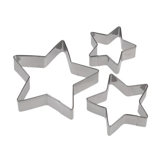 Set Of 3 Christmas Star Cookie Cutters | Rex London (dotcomgiftshop)