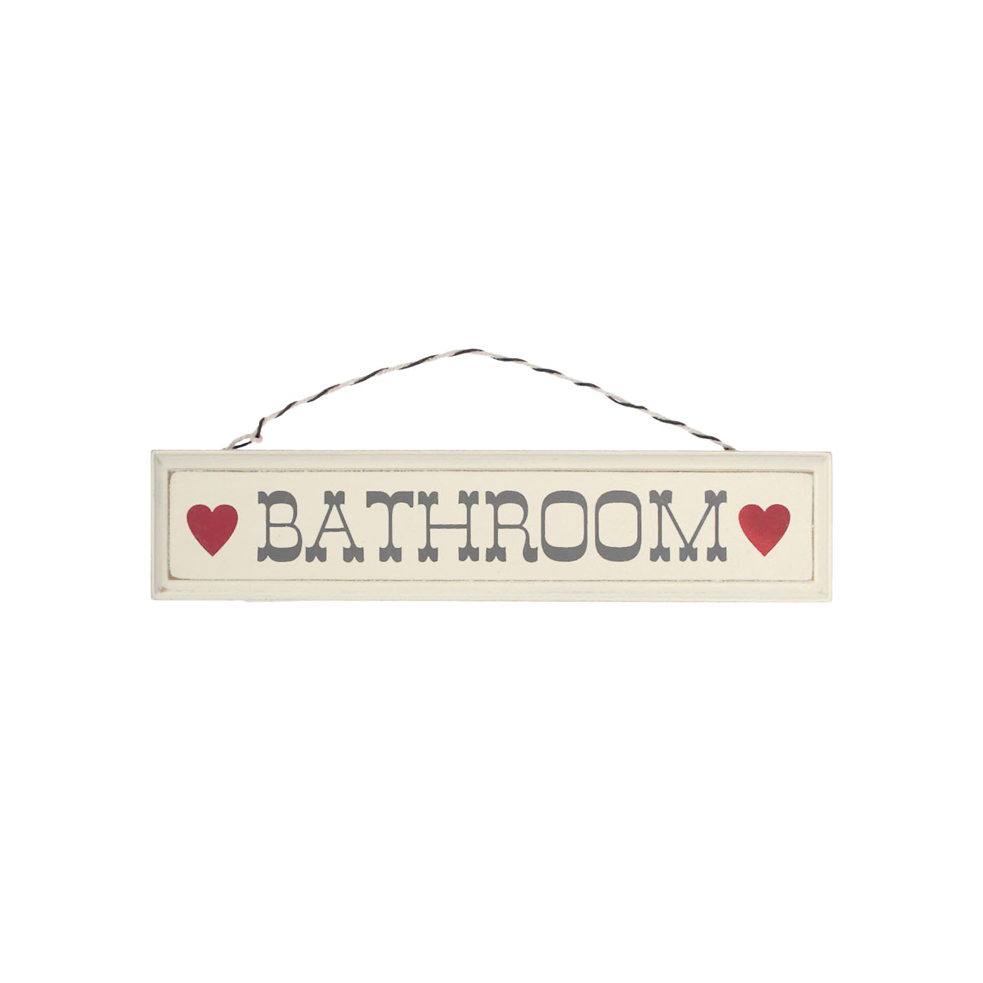 Rustic Wooden Bathroom Sign | Rex London