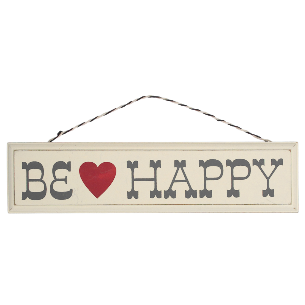 Rustic Wooden Be Happy Sign | Rex London (dotcomgiftshop)