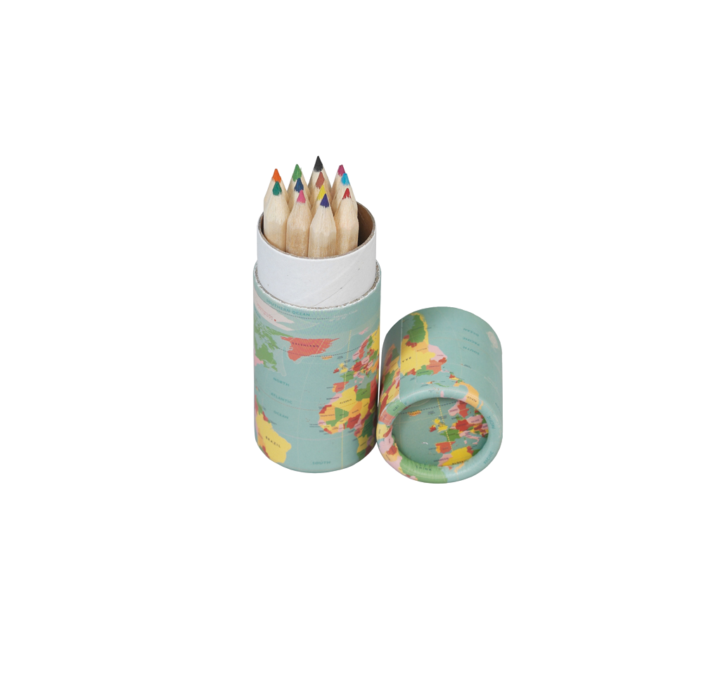 Set Of 12 World Map Colouring Pencils | Rex London