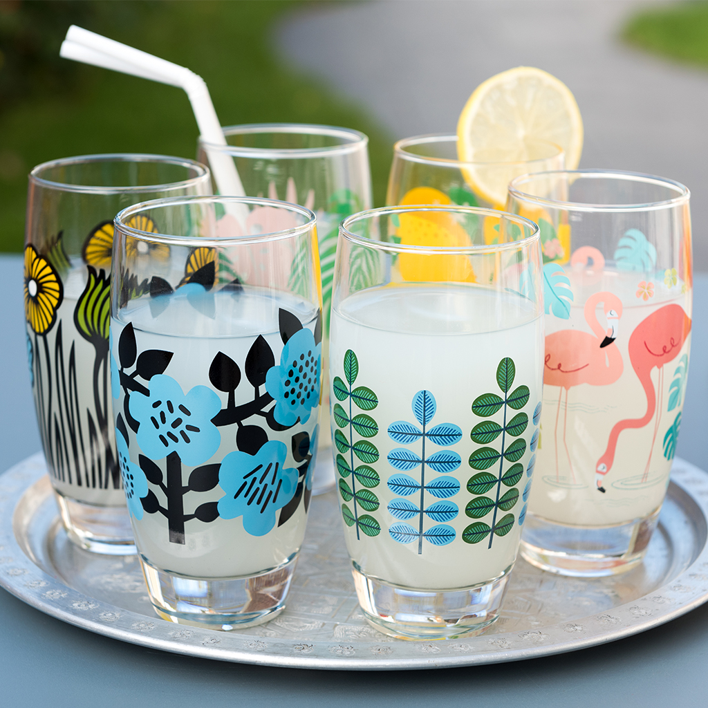 Garden Flower Drinking Glass | Rex London (dotcomgiftshop)