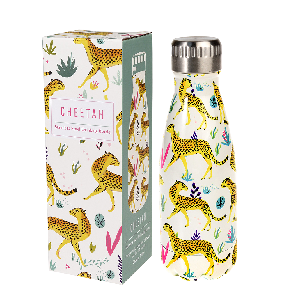 Cheetah 260ml Stainless Steel Bottle | Rex London