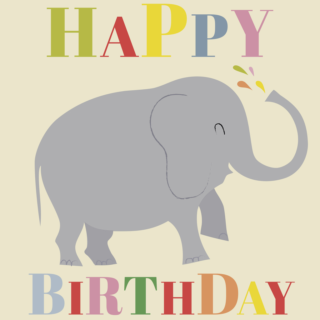 free printable elephant birthday cards printable templates - elephant ...