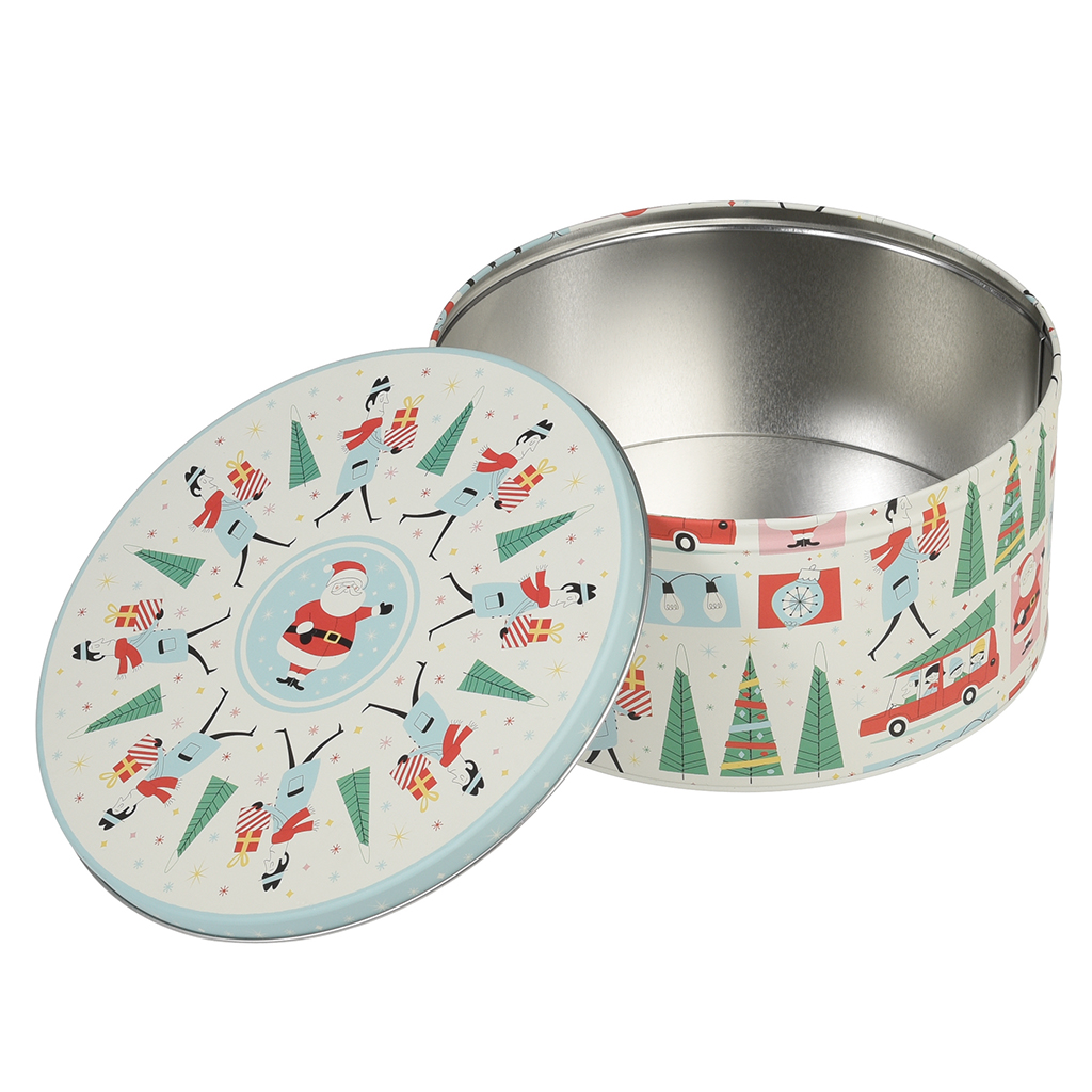 Festive Family Christmas Round Tin | Rex London (dotcomgiftshop)
