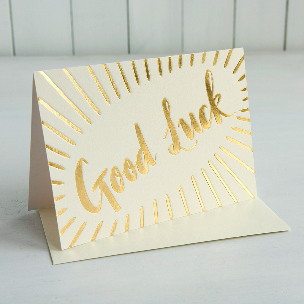 Gold Good Luck Card | Rex London (dotcomgiftshop)