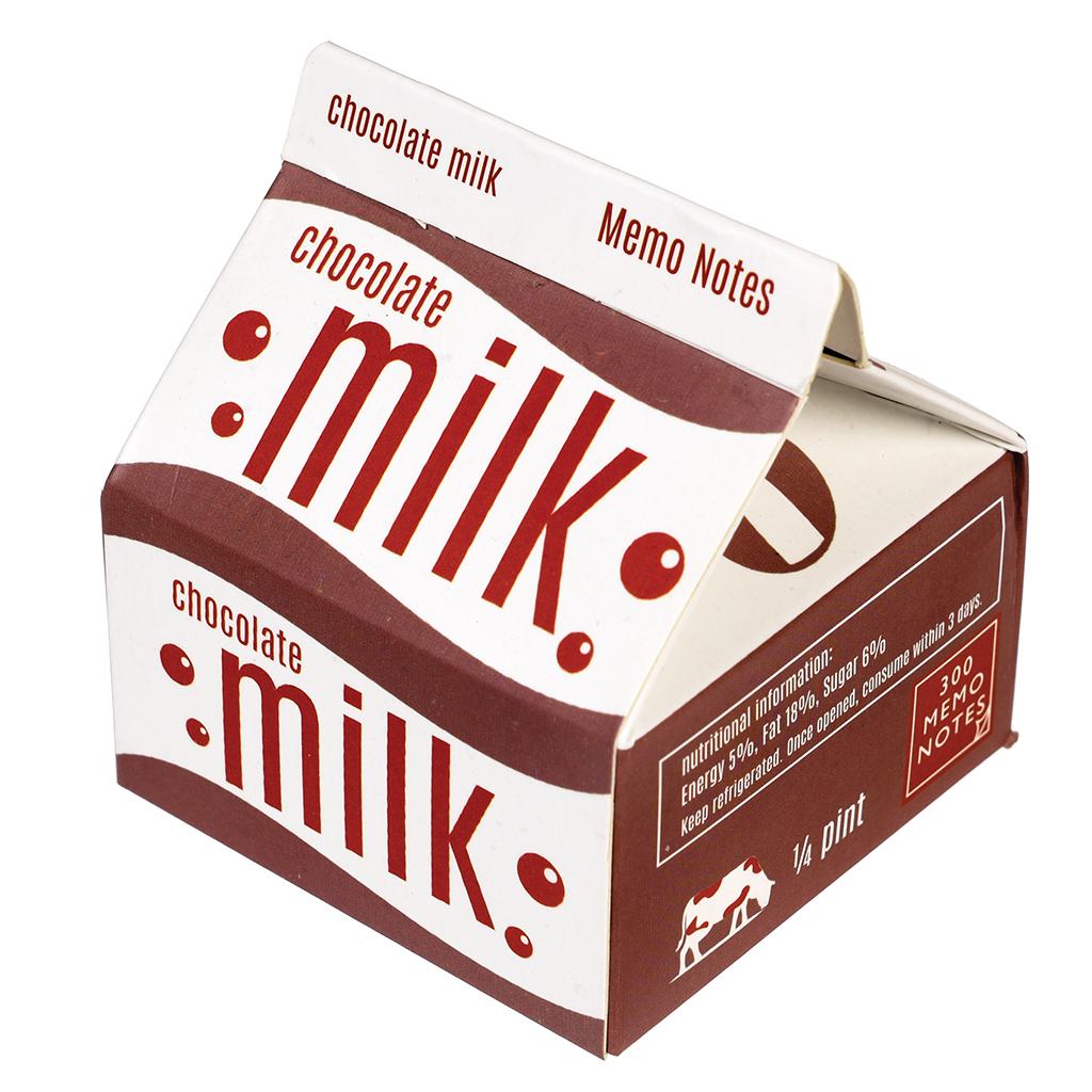 Memo Pads In "Chocolate Milk" Carton | Rex London (dotcomgiftshop)