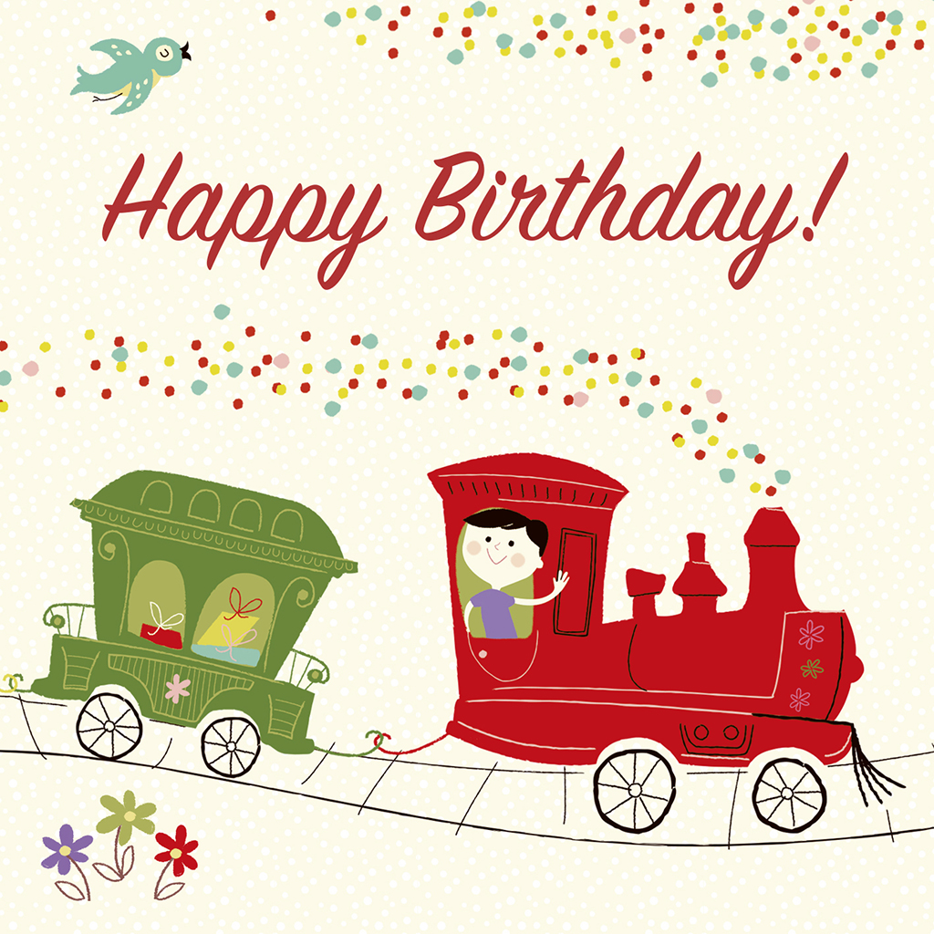 Party Train Birthday Card | Rex London