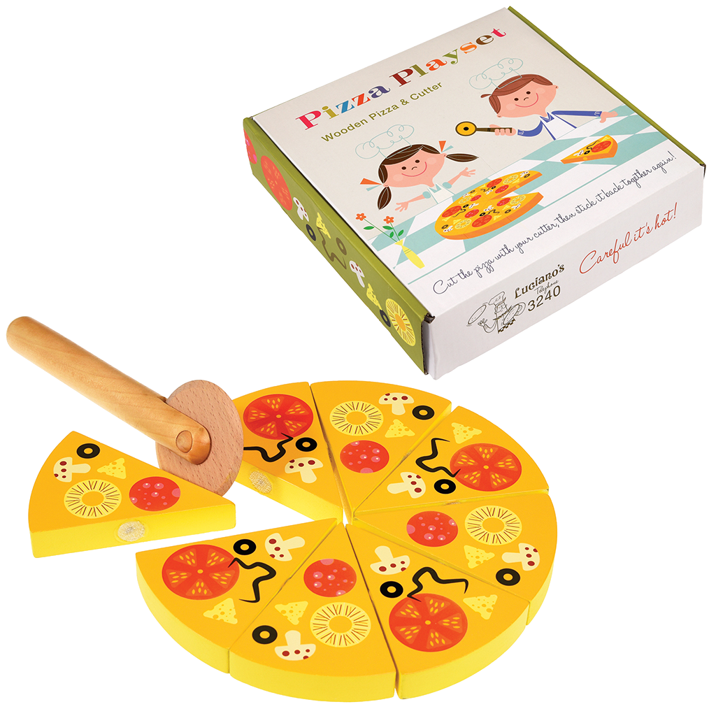 Wooden Toy Pizza In Box | Rex London