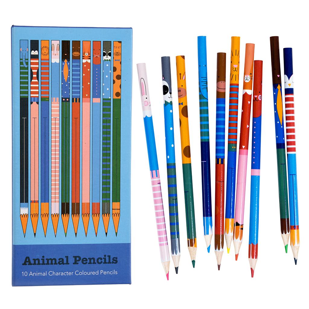 Ten Animal Colour Pencils | Rex London