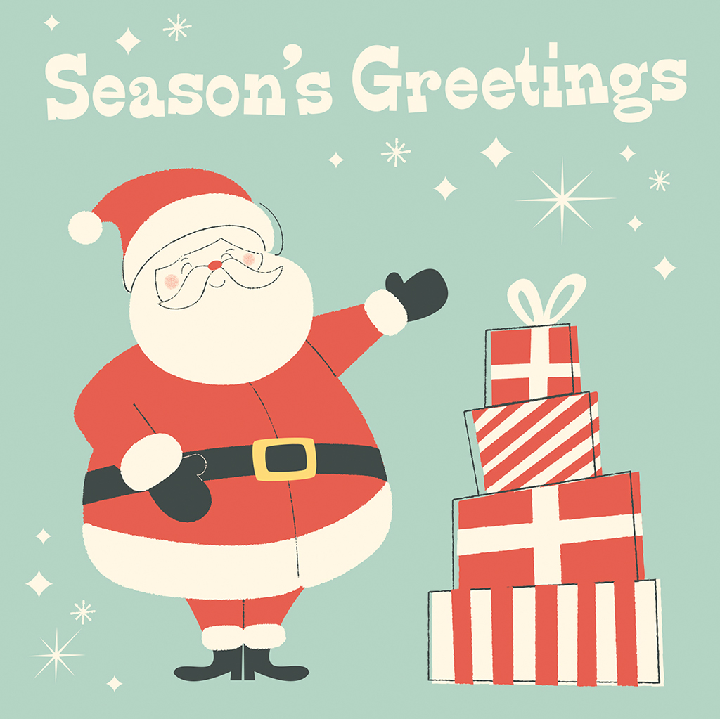 Festive Family Santa Christmas Card | Rex London (dotcomgiftshop) Festive Family Santa Christmas Card | Rex London (dotcomgiftshop)