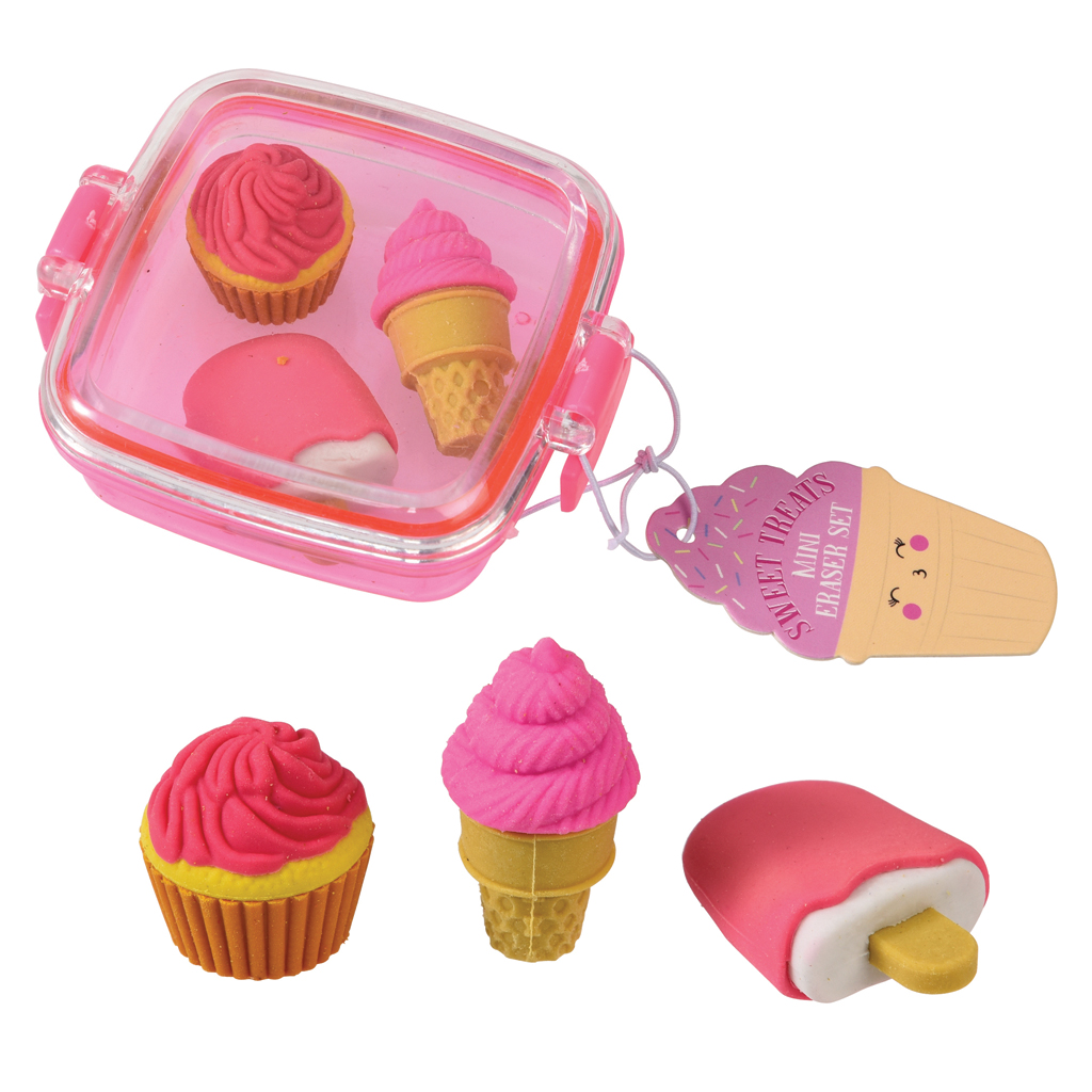 Sweet Treats Mini Eraser Set | Rex London