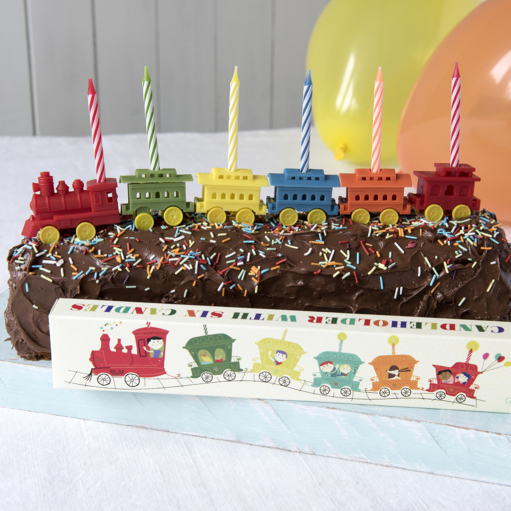 Party Train Candleholder With 6 Candles | Rex London